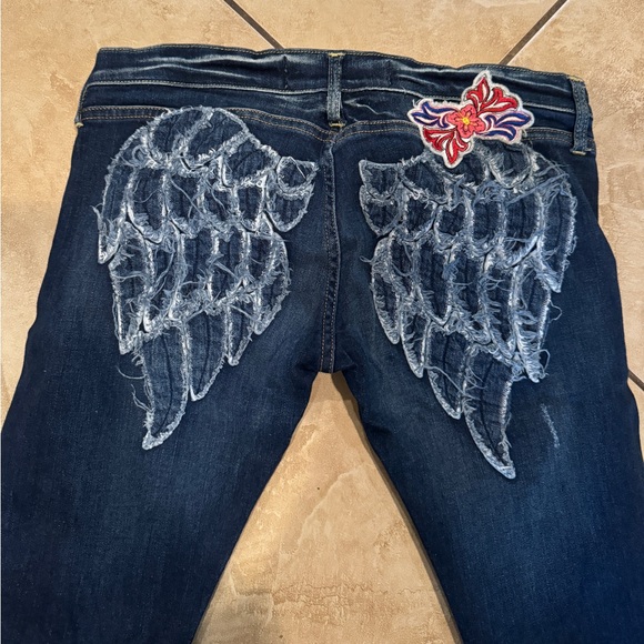 Jeans | Angel Wings Embroidered Jeans | Poshmark